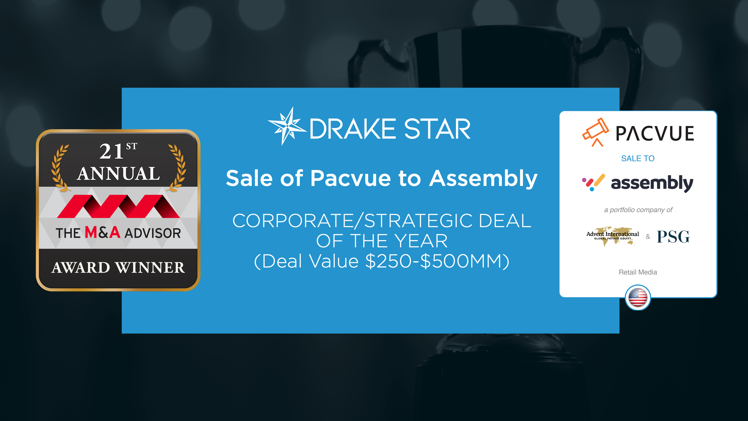 Drake Star Wins "Corporate/Strategic Deal of the Year"(Deal Value $250-$500MM) at the 21st ...